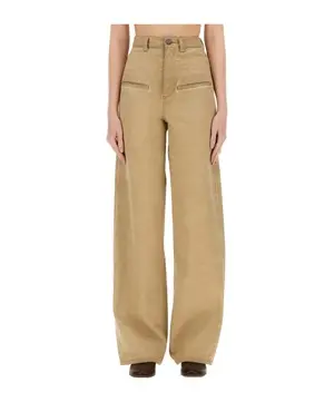 UMA WANG Wide-leg Belt-loop Denim Trousers