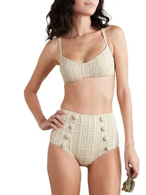 Lisa Marie Fernandez Striped Bikini Set