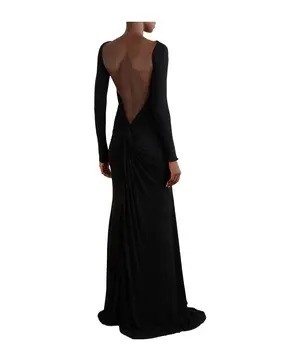 Alex Perry Minimal Backless Maxi Dress - Black