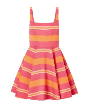 EMILIA WICKSTEAD Waist-cinched Flared-hem Dress