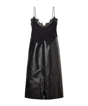 Sharon Wauchob Jersey And Leather Midi Dress