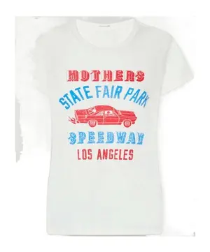 MOTHER The Lil Sinful Printed Cotton And Linen-blend Jersey T-shirt