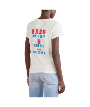 MOTHER The Lil Sinful Printed Cotton And Linen-blend Jersey T-shirt