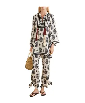 Johanna Ortiz Printed Loose Casual Trousers