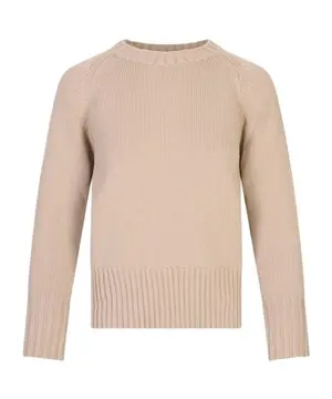 Fedeli Long-sleeved Crewneck Jumper - Desert