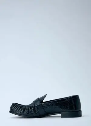 Miu Miu Leather Loafers With Buckle Detail