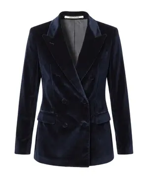 Tagliatore Paris Double-breasted Velvet Blazer