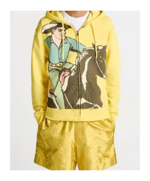J.W.ANDERSON Cowboy-print Zip-up Hoodie