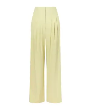 Veronica Beard Linen-blend Twill Wide-leg Pants - Green
