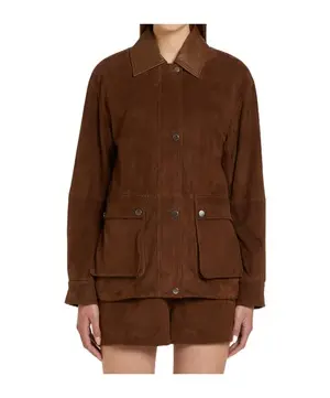 Marella Classic Long-sleeve Leather Jacket