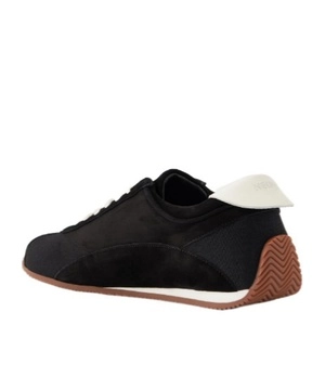 NEOUS Canvas And Suede Spliced Sneakers - Black