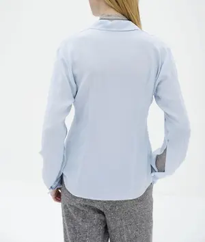 Auralee Silk Georgette Long-sleeved Shirt