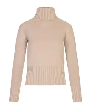 Fedeli Long-sleeved Turtleneck Jumper - Desert-colored