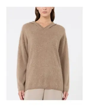 Max Mara Long-sleeved Hooded Knitwear
