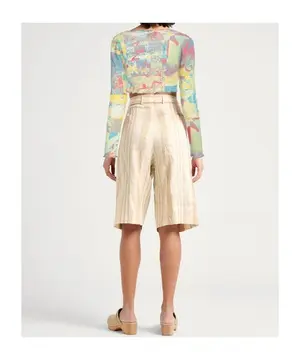 GANNI Printed Cropped Knit Top