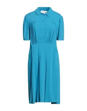 Sportmax Solid Color Shirt Dress With Multiple Pockets