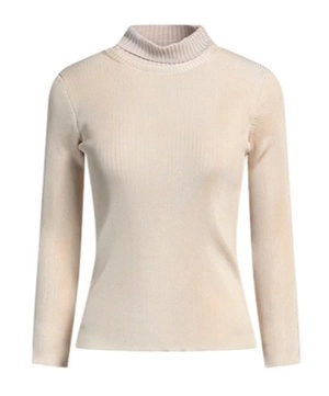 Balenciaga High-neck Ribbed Knit Sweater - Nude