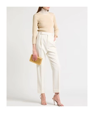Balenciaga High-neck Ribbed Knit Sweater - Nude