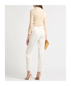 Balenciaga High-neck Ribbed Knit Sweater - Nude