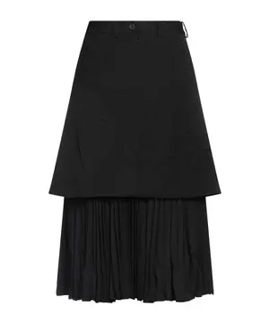 Balenciaga Simple Pleated Skirt - Black