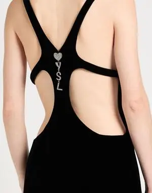Saint Laurent Strappy Velvet Dress