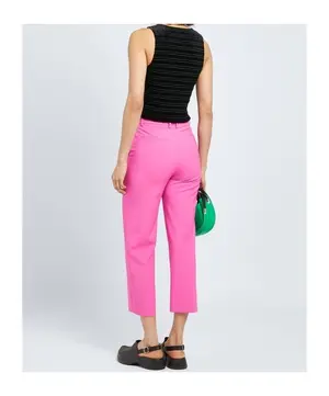 GANNI Ruffled Crew Neck Tank Top