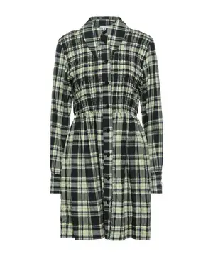 GANNI Long Sleeve Pleated Dress