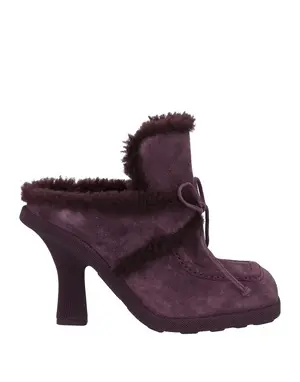 Burberry Suede Square-toe High-heeled Slippers