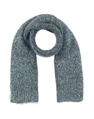 Tory Burch Shiny Knit Scarf - Gray
