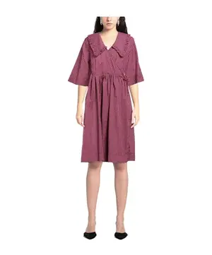 GANNI Classic Collar Wrap Dress