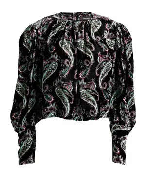 Isabel Marant Étoile Paisley-patterned Velvet Top