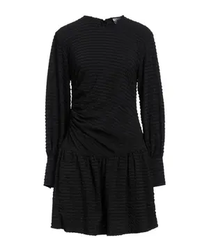 GANNI Long Sleeve Crew Neck Dress