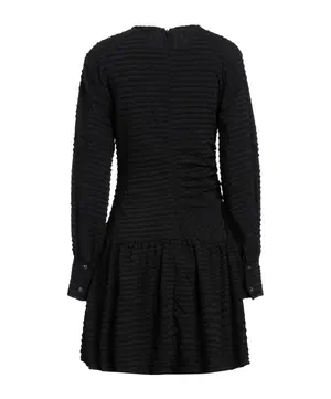 GANNI Long Sleeve Crew Neck Dress