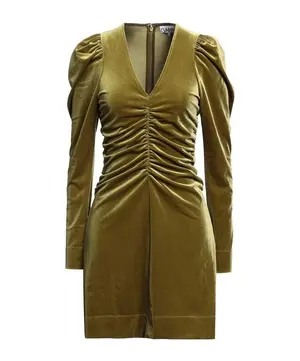 GANNI Plain Colour Short Dresses