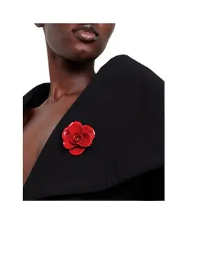 JENNIFER BEHR Handcrafted Golden Rose Brooch