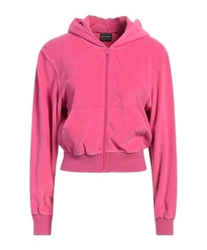 Balenciaga Cropped Hooded Sweatshirt - Pink