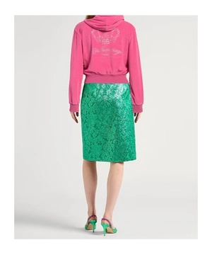 Balenciaga Cropped Hooded Sweatshirt - Pink