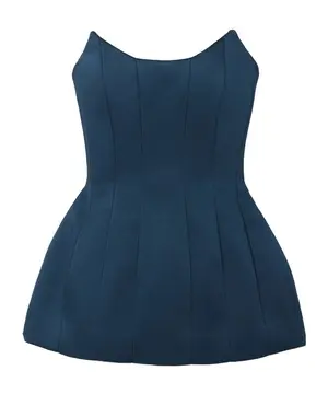 Rebecca Vallance Elivera Paneled Strapless Satin Top