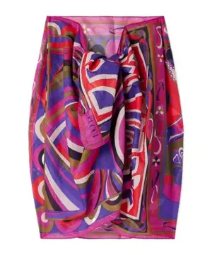 Emilio Pucci Printed Cotton-voile Pareo - Pink