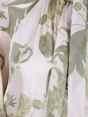 La DoubleJ Floral-print Tie-neck Blouse