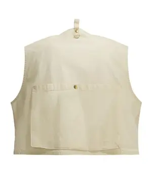 Kapital Cotton Poplin Fishing Vest Sleeveless Jacket - White