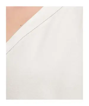 D.exterior Contrast Trim Polo Knitted Top
