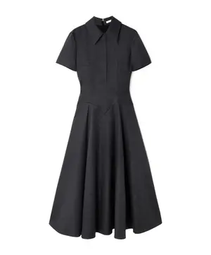 EMILIA WICKSTEAD Plaid Waistcinched Dress - Black
