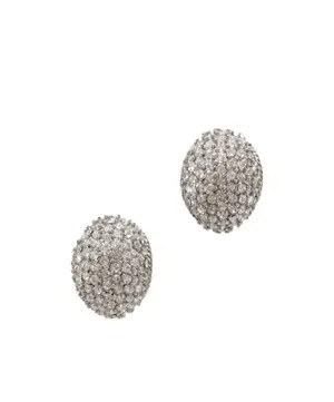 JENNIFER BEHR Tinsel Rhodium-plated Crystal Earrings