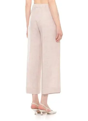 D.exterior Elastic-waist Wide-leg Pants