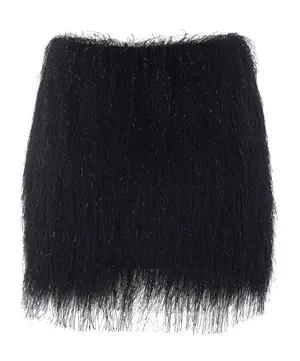 Liu Jo Fringe Mini Skirt - Black