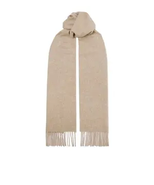 Johnstons Of Elgin Beige Solidcolor Scarf No