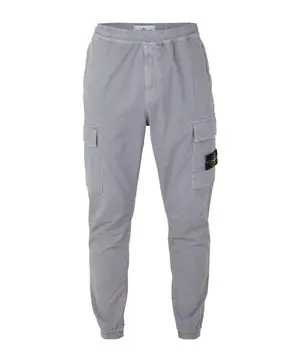 Stone Island Badgedetail Cargo Jogger Trousers - Gray
