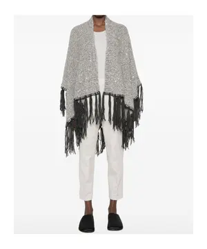 Peserico Sequin Fringe Cape
