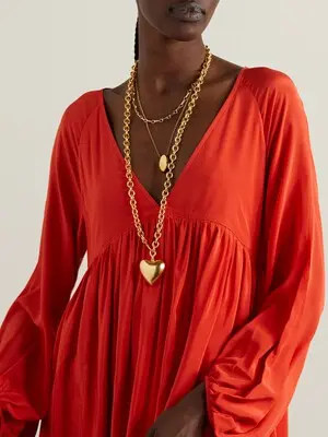 Assouline Gold-toned Heart Pendant Necklace